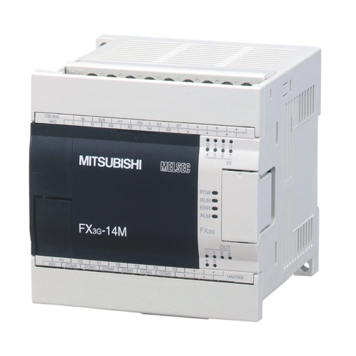 "Mitsubishi FX3G-14MR-ES Base Unit - AC 100-240V, 8 DC Inputs, 6 Relay Outputs"