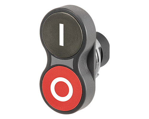 Elfin Momentary Illuminated Mushroom Pushbutton | 020PFLBL