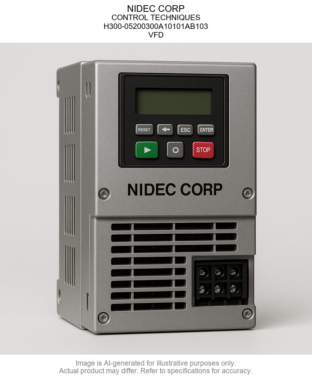 NIDEC CORP; CONTROL TECHNIQUES; H300-05200300A10101AB103; Variable ...