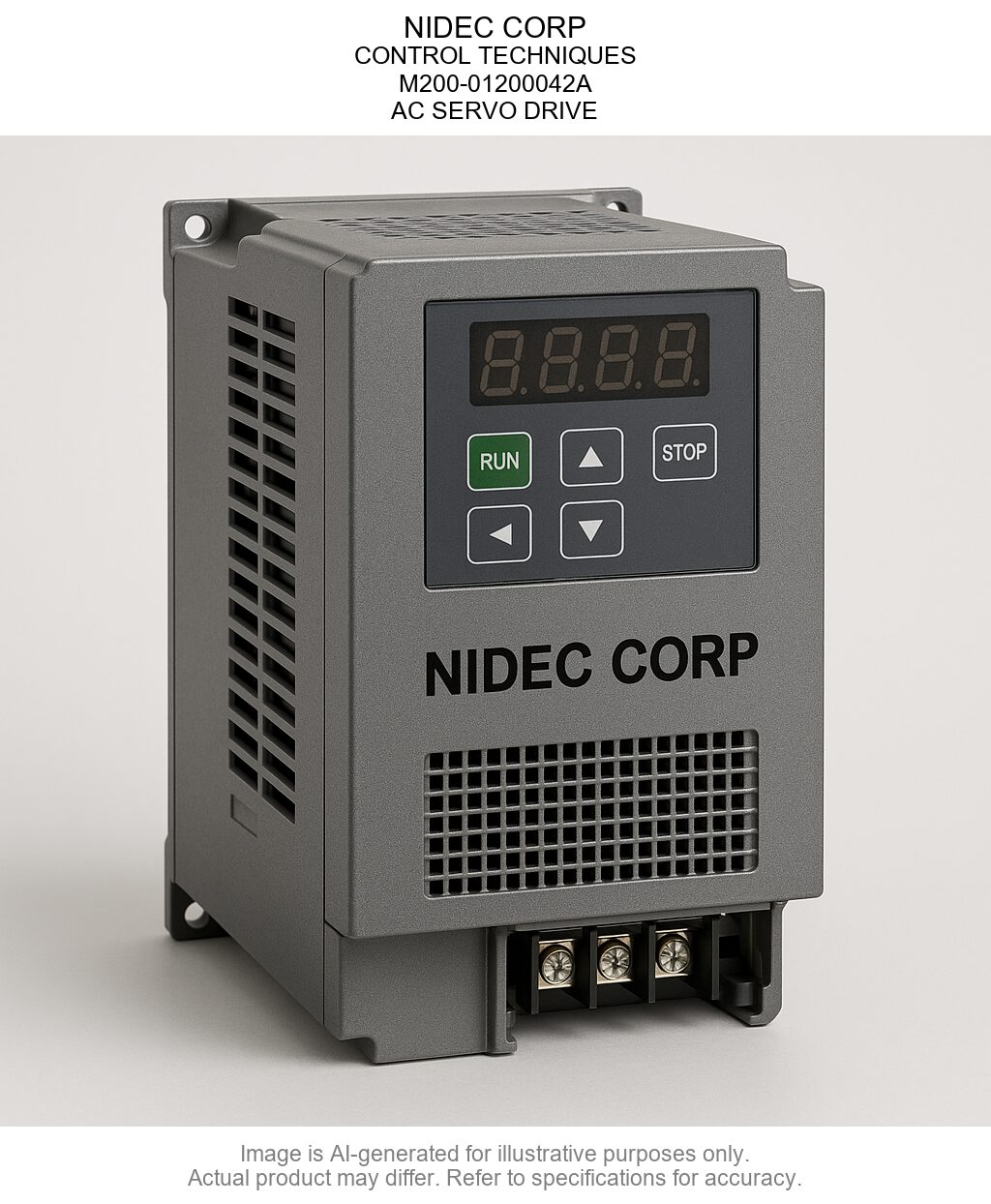 NIDEC CORP; CONTROL TECHNIQUES; M200-01200042A; AC SERVO DRIVE