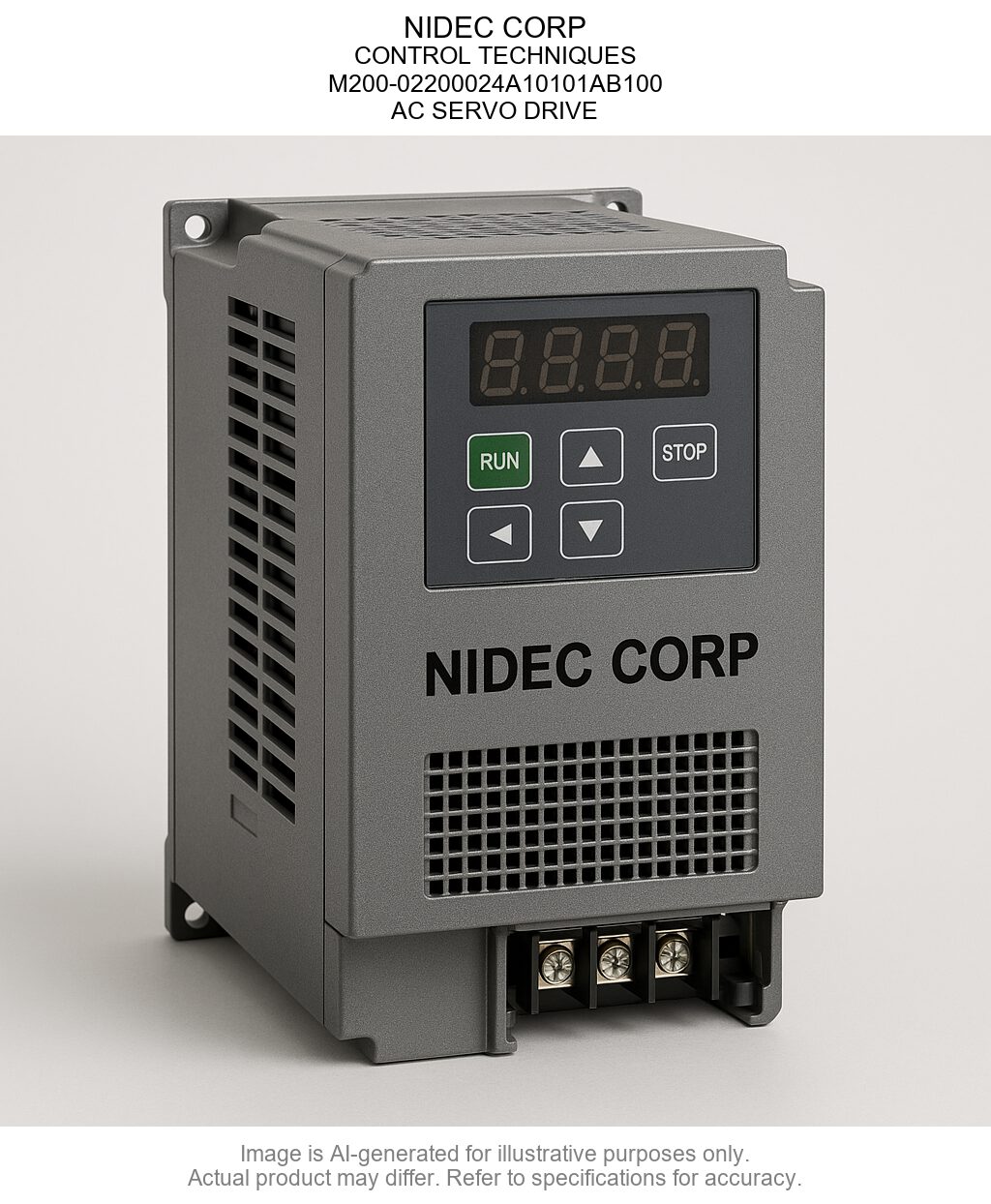 NIDEC CORP; CONTROL TECHNIQUES; M200-02200024A10101AB100; AC SERVO DRIVE
