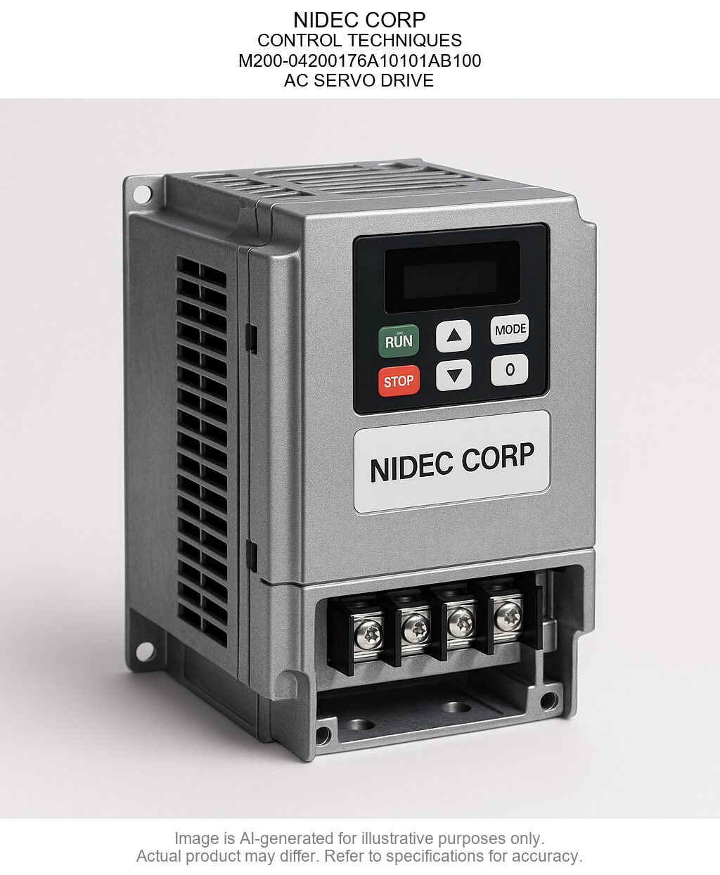 NIDEC CORP; CONTROL TECHNIQUES; M200-04200176A10101AB100; AC SERVO DRIVE