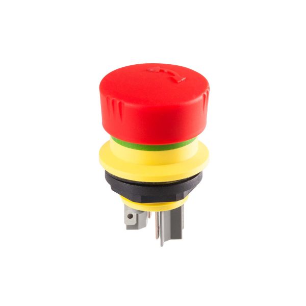 Illuminate in an emergency with YVOO's 2x NC, 16.2mm round stop - AgNi, Faston Terminals (2.8mm ...