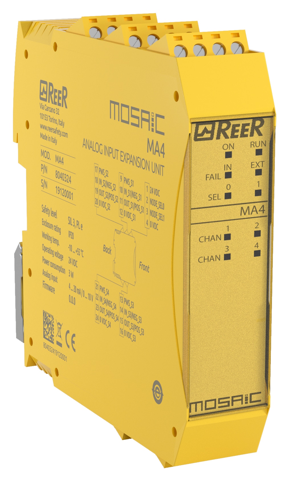 ReeR MOSAIC Expansion Unit | Analog Input for M1 PLC