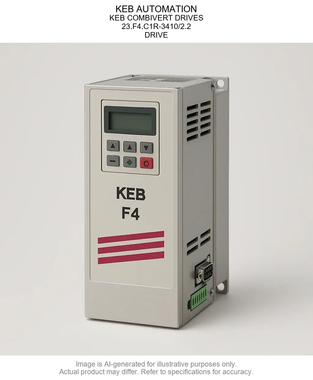 KEB AUTOMATION; KEB COMBIVERT DRIVES; 23.F4.C1R-3410/2.2; DRIVE